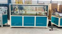 China 22 1 Screw L/D Ratio PVC Wood Composite Hollow Grille Bamboo Wall Panel Extrusion Line Making Machine for sale
