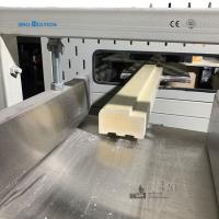 China Double Screw Counter Rotating Conical Twin Screw WPC Door Frame Manufacturing Machine for sale