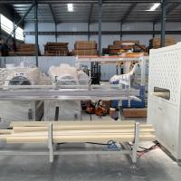 China Double Screw Counter Rotating Conical Twin Screw WPC Door Frame Manufacturing Machine for sale
