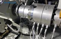 China Counter Rotating Conical Twin Screw Plastic PVC Pipe Extruder 380V 50HZ 3Ph for sale