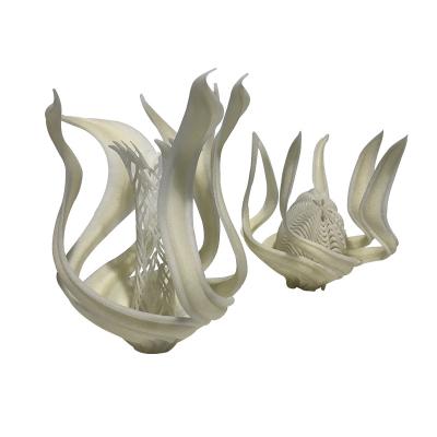 China Custom White Artistic Flower SLA 3D Printing Service UV Bright Finish 0.05mm Tolerance for sale