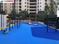 China Wet Pour EPDM Rubber Gym Flooring Blue Rubber Granules for sale