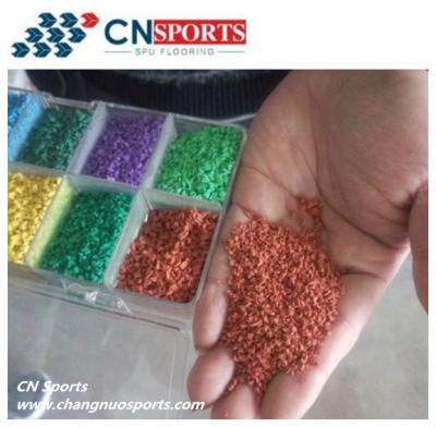 China Non Fading EPDM Rubber Granules Jogging Track Colored EPDM for sale