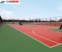 China Silicon Polyurethane Basketball Rubber Flooring Blue Red Spu Flooring for sale