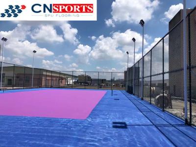 China 5mm Thick Silicon PU Basketball Sports Court Athletic Flooring for sale