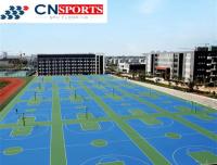 China 6mm Thick SPU Flooring Green Outdoor Basketball Court Tiles tennis court for sale