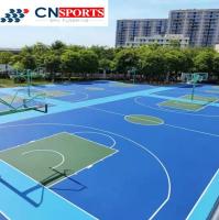 China 6mm Thick SPU Flooring Green Outdoor Basketball Court Tiles tennis court for sale