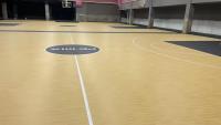 China Waterproof Wooden Texture Silicon PU Outdoor Basketball Court Flooring for sale