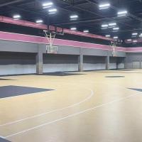 China Shock Absorption SPU Wooden Texture Basketball Court Surfaces for Indoor Outdoor for sale