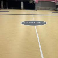 China Professional Indoor Wooden Texture SPU Basketball Court Flooring Antislip Colorful for sale