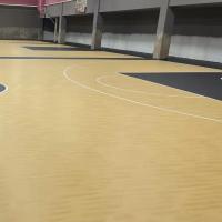 China Indoor Outdoor Wooden Texture SPU Basketball Court Surfaces Non Toxic Eco Friendly for sale