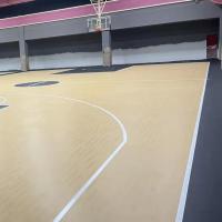 China Indoor Outdoor Wooden Texture SPU Basketball Court Surfaces Non Toxic Eco Friendly for sale