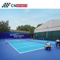 China Blue Green Silicon Polyurethane Tennis Rubber Flooring UV Resistant for sale