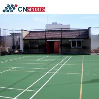 China Blue Green Silicon Polyurethane Tennis Rubber Flooring UV Resistant for sale