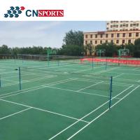 China Blue Green Silicon Polyurethane Tennis Rubber Flooring UV Resistant for sale
