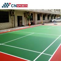 China Bright Color Silicon Polyurethane Tennis Rubber Flooring Wear Resistant UV Resistant for sale
