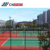 China Bright Color Silicon Polyurethane Tennis Rubber Flooring Wear Resistant UV Resistant for sale