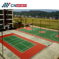 China Bright Color Silicon Polyurethane Tennis Rubber Flooring Wear Resistant UV Resistant for sale