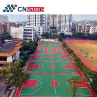 China Colorful UV Resistant Silicon Polyurethane Basketball Rubber Flooring Waterproof for sale