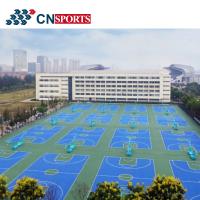 China Colorful UV Resistant Silicon Polyurethane Basketball Rubber Flooring Waterproof for sale