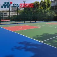 China Silicon Polyurethane Basketball Rubber Flooring Waterproof Wear Resistant for sale