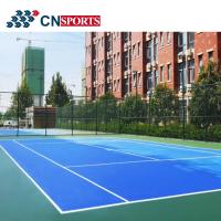 China Silicon Polyurethane Tennis Sports Rubber Flooring Blue Green Color for sale
