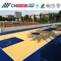 China Outdoor Anti Slip Wooden Texture Basketball Court Flooring With Iaaf for sale