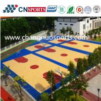 China Outdoor Anti Slip Wooden Texture Basketball Court Flooring With Iaaf for sale