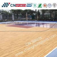 China Outdoor Uv Resistant Wooden Texture Basketball Court Flooring With Iaaf for sale