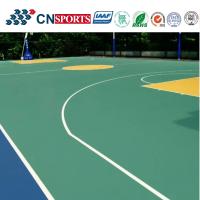China Easy Construction Eco Friendly Crystal Basketball Court SPU Flooring With Iaaf for sale
