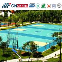 China Easy Construction Eco Friendly Crystal Basketball Court SPU Flooring With Iaaf for sale