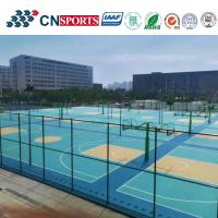 China Easy Construction Eco Friendly Crystal Basketball Court SPU Flooring With Iaaf for sale