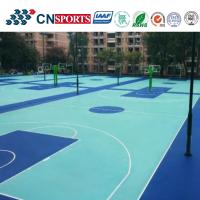 China Outdoor / Indoor School SPU Crystal Basketball Court Flooring With Iaaf for sale