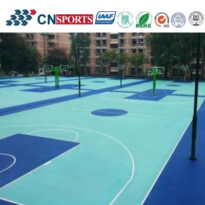 China Outdoor / Indoor School SPU Crystal Basketball Court Flooring With Iaaf for sale