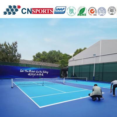 China Outdoor Comfortable Weather Resistant Spu Tennis Court Flooring With Itf for sale