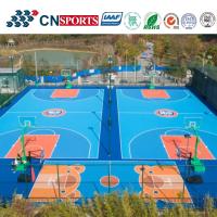 China Outdoor High Sporting Performance Basketball Courts SPU Flooring With Iaaf for sale