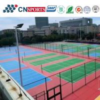 China Resilient Rubber Sport Court Flooring With Buffering Cushion And Acrylic Topcoat Layer for sale