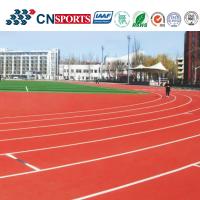 China 13mm Iaaf Approved EPDM Rubber Granule Self Knot Mixed Type PU Runway Flooring for sale