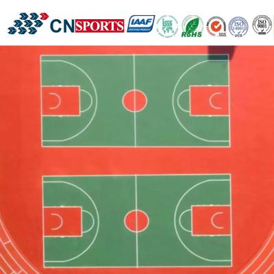 China Stable Consistent Rebounce Silicon PU Sports Court Flooring For Basketball With Iaaf for sale