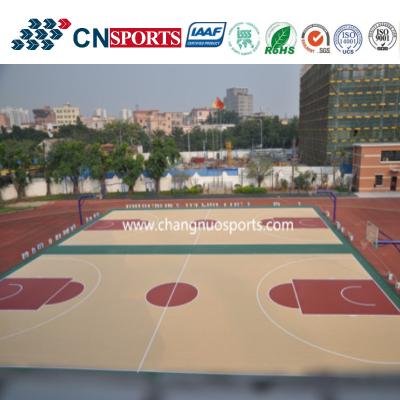 China Customized Outdoor / Indoor Basketball Flooring With Wood Texture for sale