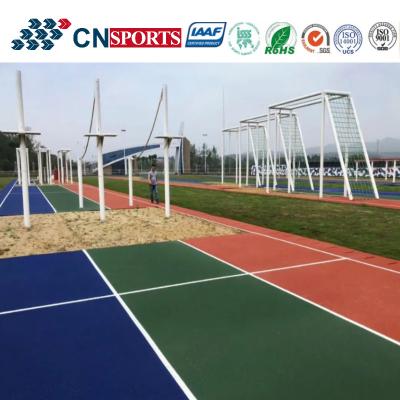 China Outdoor Anti UV Full PU Type Rubber Running Track Easy Cleaning And Maintenance for sale