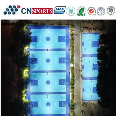 China Outstanding Skid Resistant School Yard Cushion Rebounce Rubber Sports Flooring With IAAF for sale