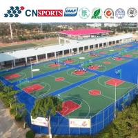 China Outstanding Skid Resistant School Yard Cushion Rebounce Rubber Sports Flooring With IAAF for sale