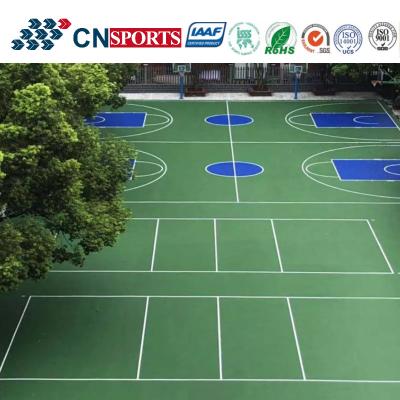 China Rebounce Acrylic Painting Slicon PU Spu Tennis Court Flooring With Itf for sale