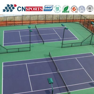 China ITF Rubber SPU Flooring Acrylic Tennis Court Floor With Cushion Rebounce Layer for sale