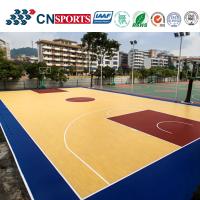 China Professional Spu Wooden Texture Basketball Sports Court Flooring With RoHS Certificates for sale