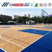 China Shock Absorption Wooden Texture Bastketball Court Of High Elasticity for sale