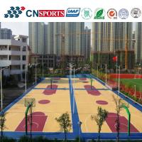 China Non Toxic Spu Wooden Texture Basketball Court Flooring For Outdoor And Indoor for sale