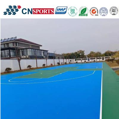 China Outdoor Scientific Structure Effectively Avoid Sports Injuries Silicon PU Basketball Court for sale