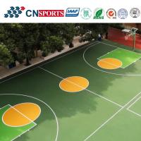 China Anti Slip Elastic SPU Flooring Blue Outdoor Basketball Court Flooring for sale